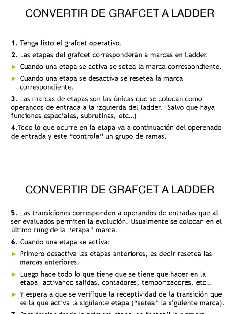 Convertir Grafcet A Ladder | PDF