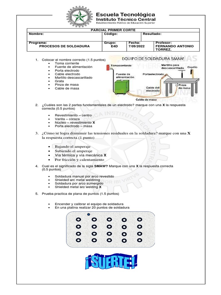Parcial Sodadura E4d | PDF