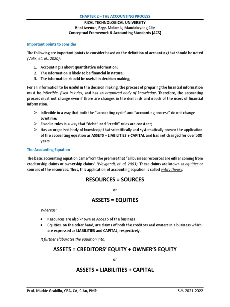 Accounting Process Overview | PDF | Bookkeeping | Equity (Finance)