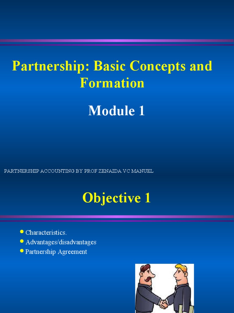 Module 1 PARTNERSHIP Formation | PDF | Partnership | Equity (Finance)