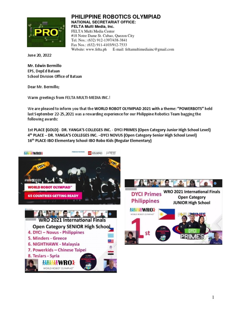 21TH PRO Invitation For Schools - DepEd Bataan | PDF | Science