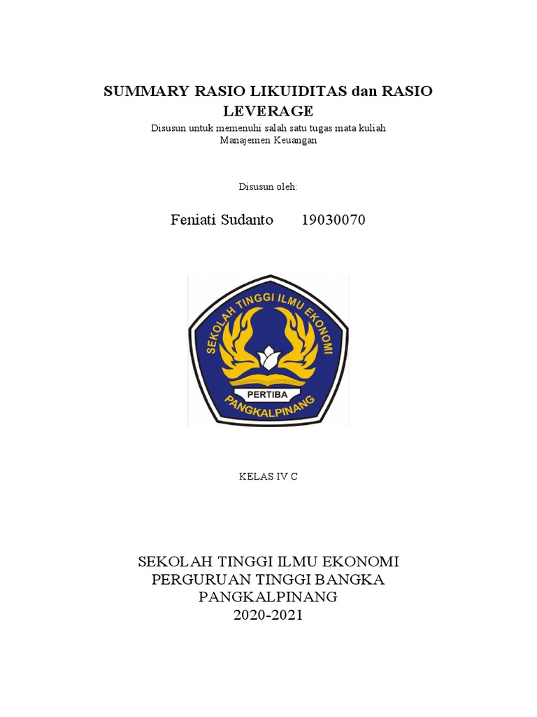 Rasio Likuiditas dan Leverage Perusahaan | PDF | Pengelolaan Keuangan ...
