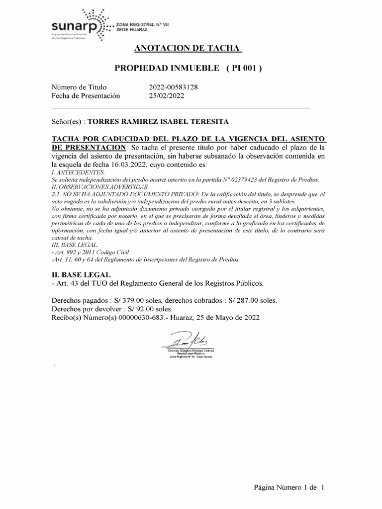 Esquela Tacha | PDF