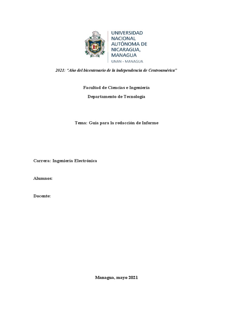 Guía de Redacción de Un Informe | PDF | Caso de carta