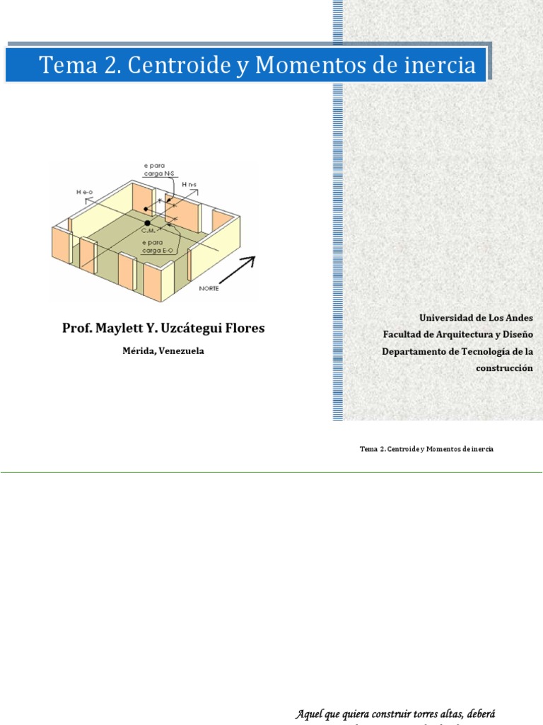Tema 2 - Momento de Inercia | PDF | Viga (Estructura) | Doblar