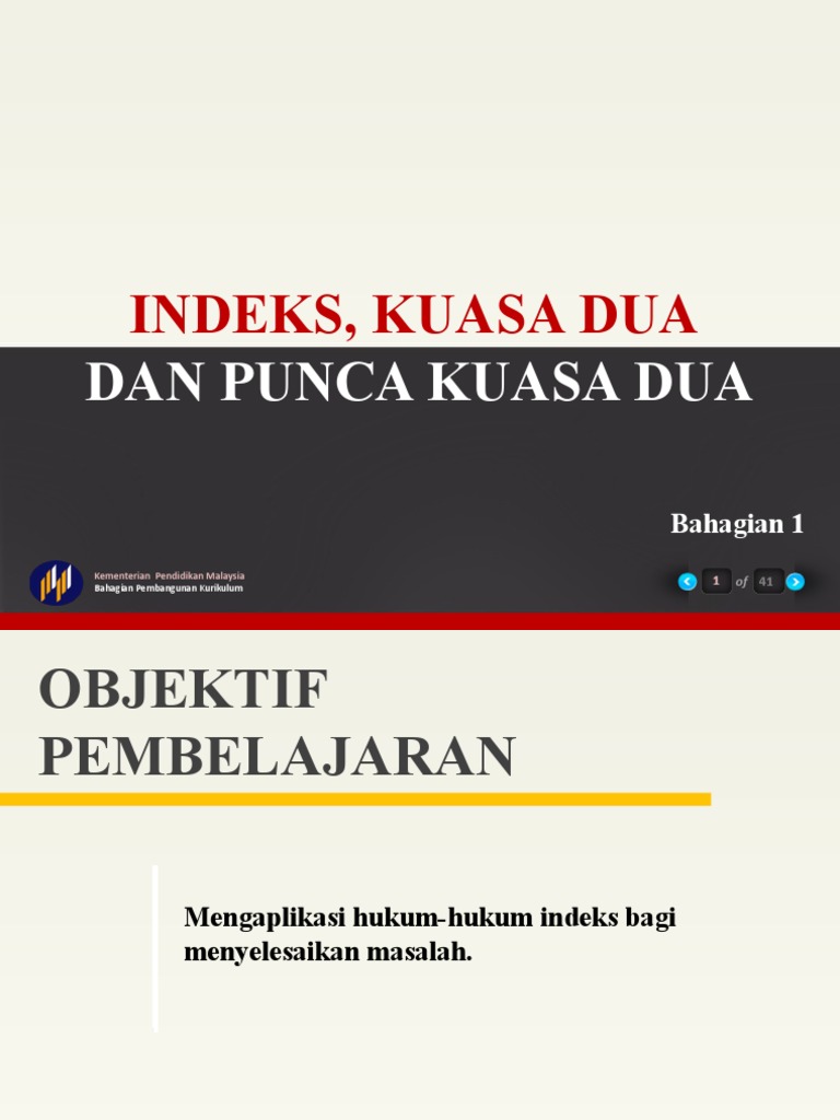 M31 Indeks Kuasa Dua Dan Punca Kuasa Dua Ppt 1 Pdf 