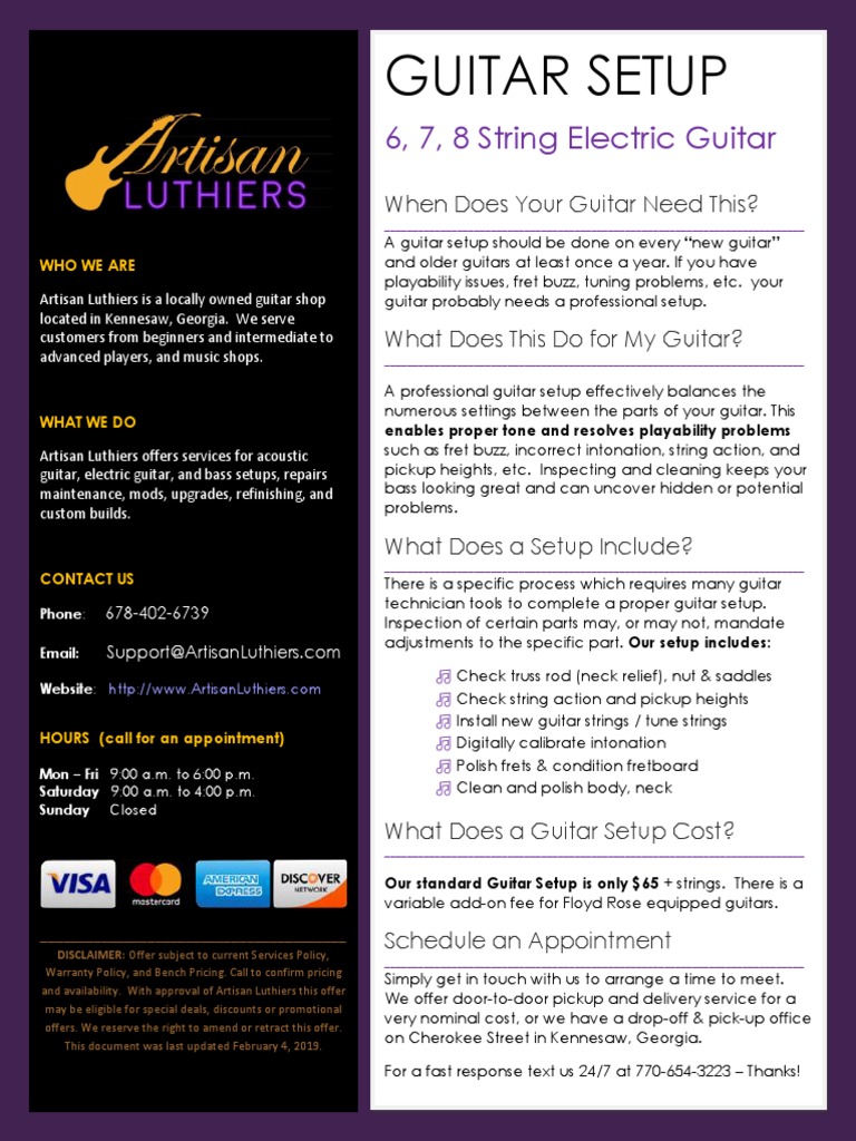 Guitar Setup | PDF | Guitars | Musical Instruments