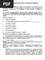 Kindergarten Moving Up Script | PDF