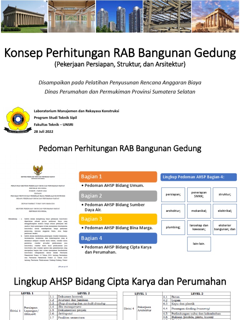 Rab 2 Estimasi Biaya Pekerjaan Struktural Gedung Autosaved Pdf