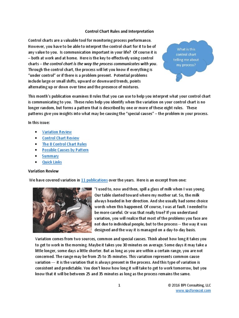 Control Chart Rules And Interpreation PDF Stratified Sampling