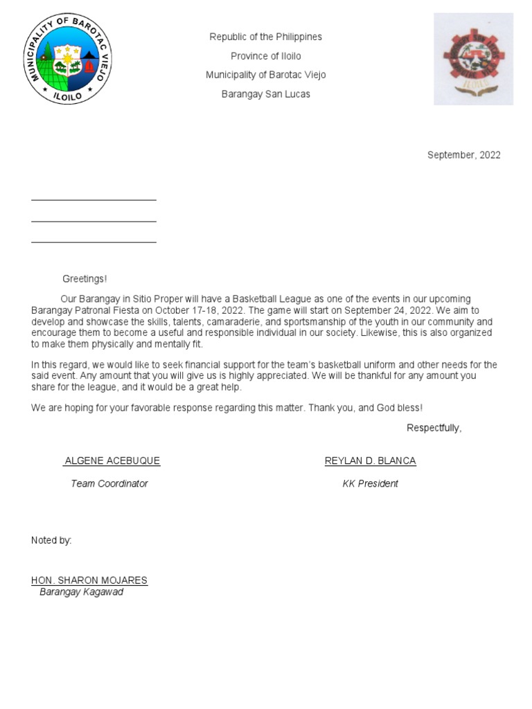 Sample Solicitation Letter | PDF