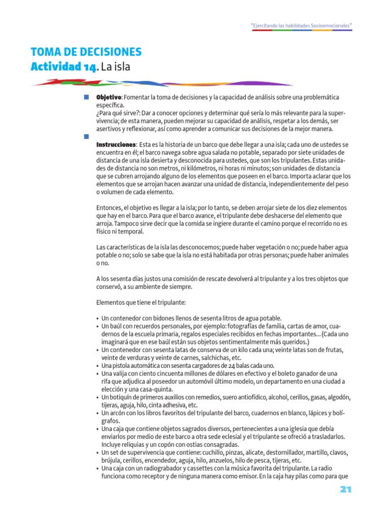 La Isla5 | PDF | Toma de decisiones