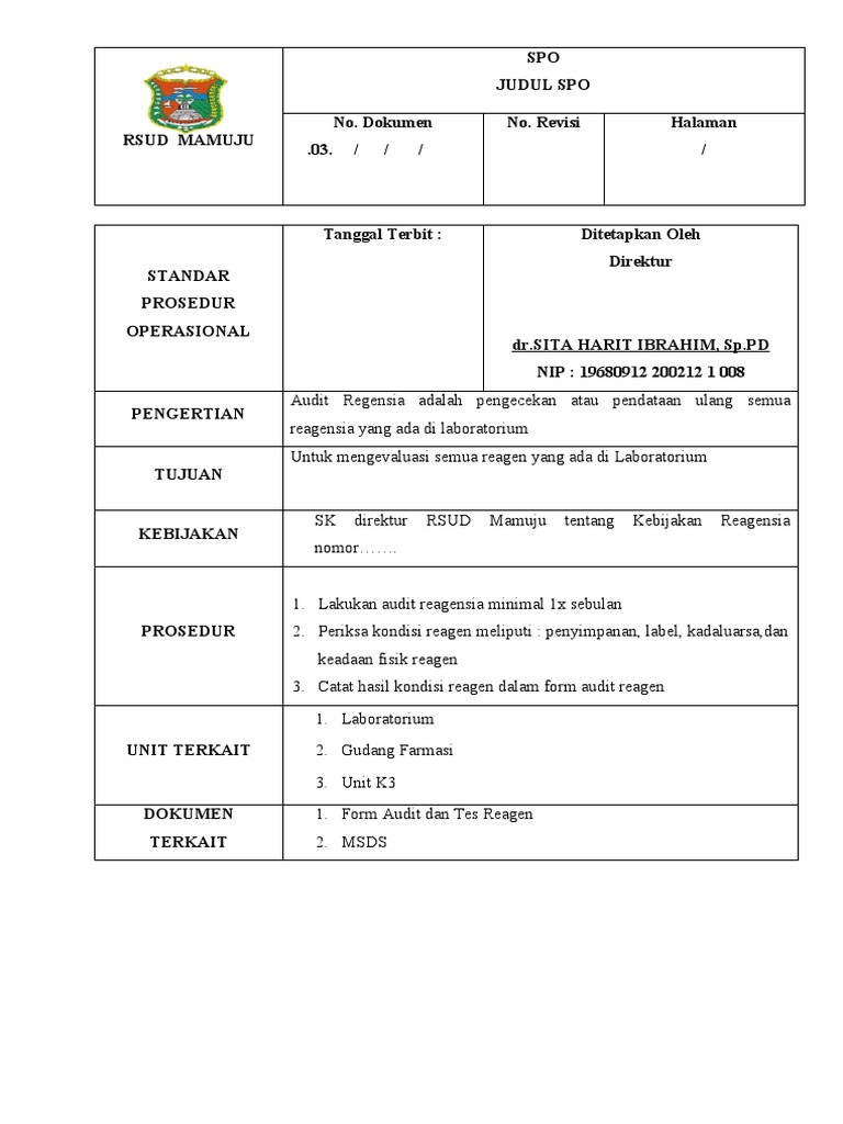 Spo Audit Reagensia | PDF