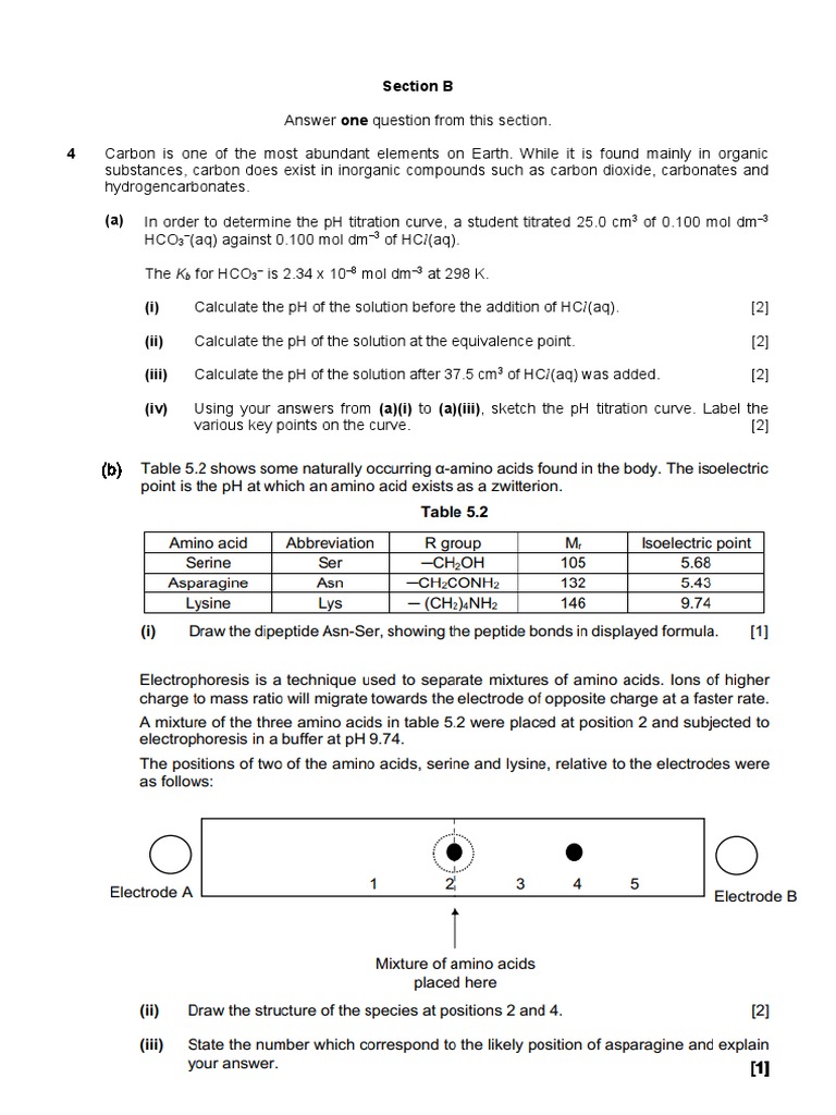 H2 Chemistry 9729 P3 - Section B | PDF | Isomer | Atoms