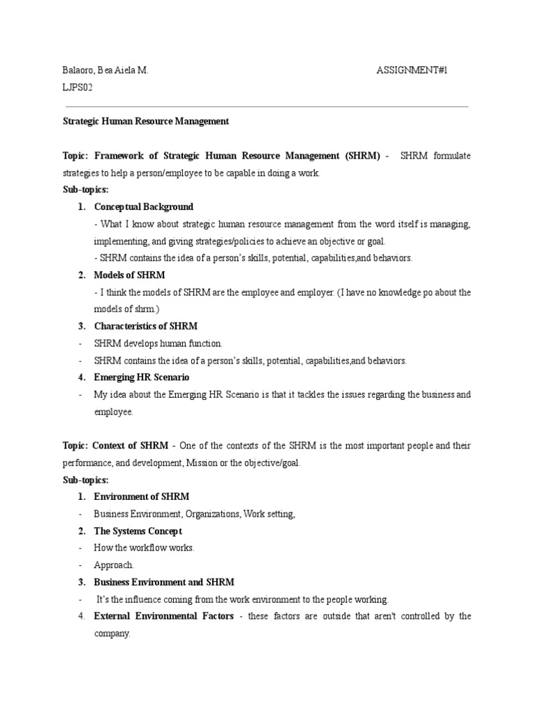 Assignment - Baseline Data | PDF | Human Resource Management ...