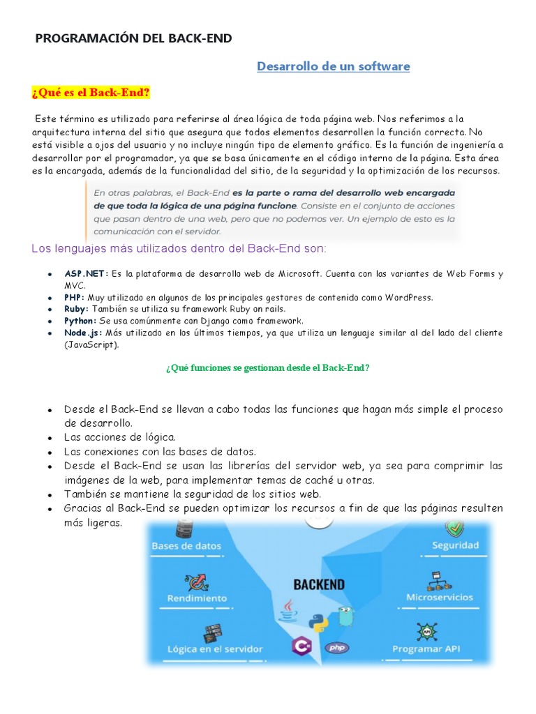 Programación Del Backend | PDF