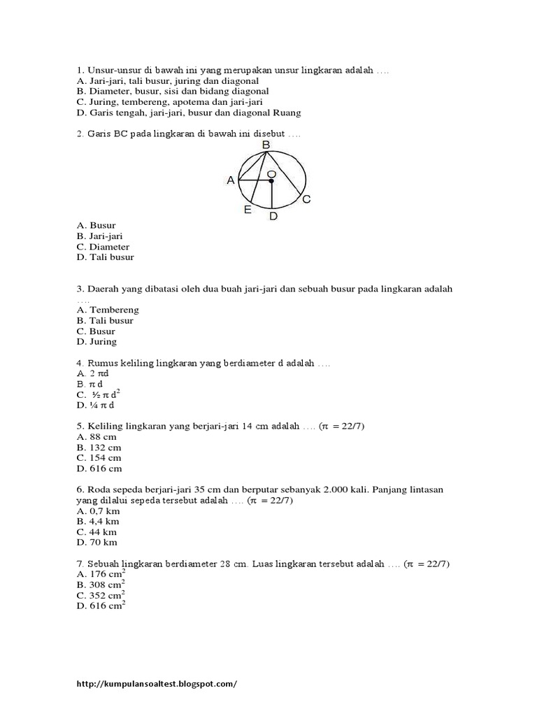 Latihan Soal Kelas 7 Matematika | PDF