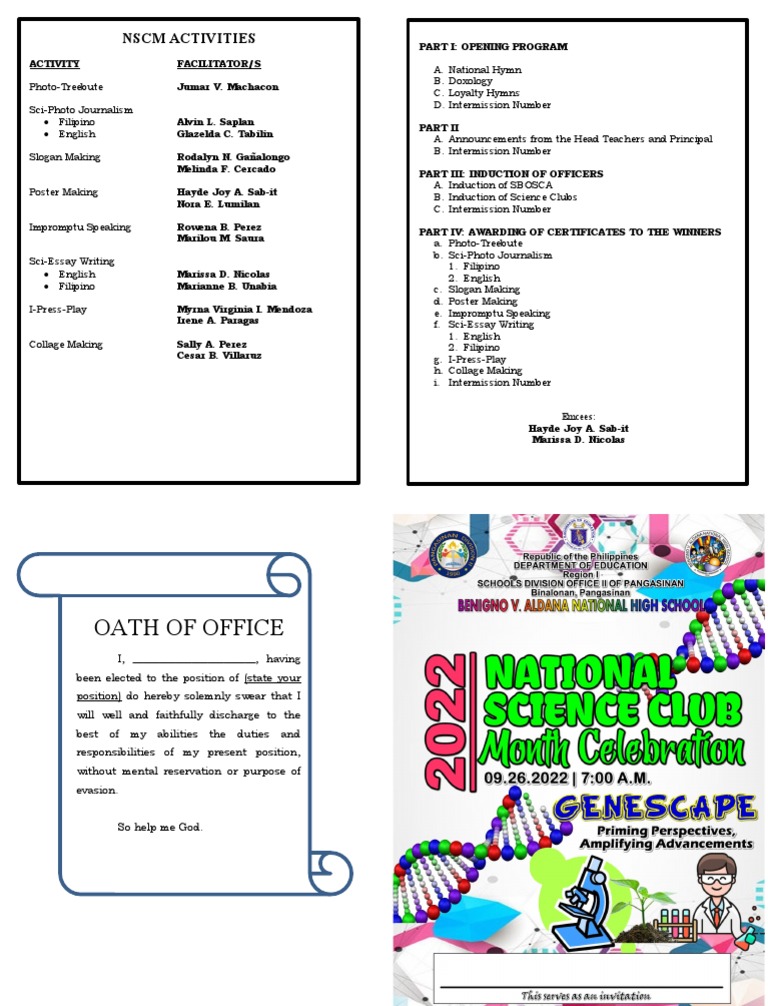 National Science Club Meeting Opening Program and Awarding Ceremony ...