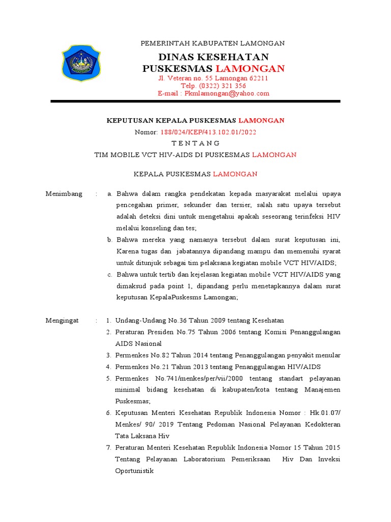 Contoh SK Mobile VCT GF | PDF