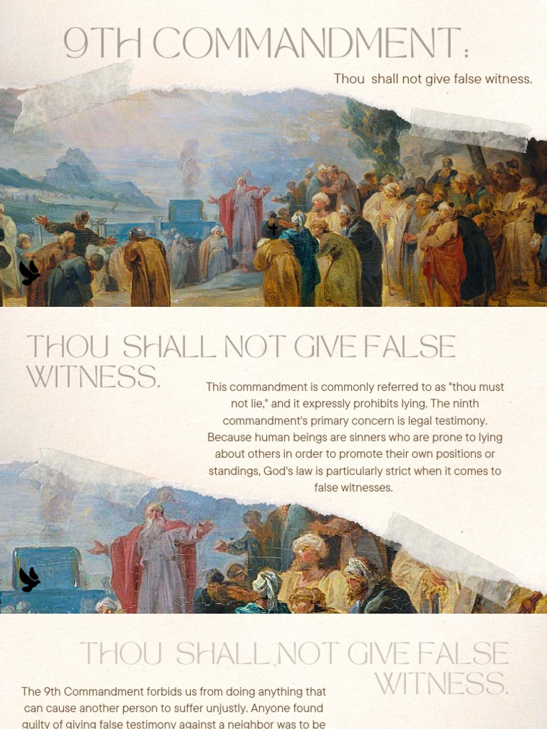 9th Commandment | PDF | Ten Commandments | Witness