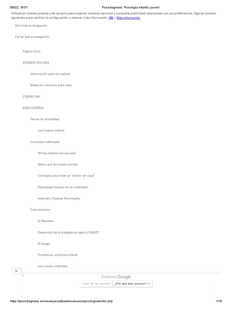 Psicodiagnosis - Psicología Infantil y Juvenil | PDF | Adultos | Sicología