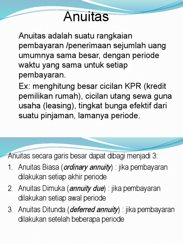 Anuitas Biasa | PDF