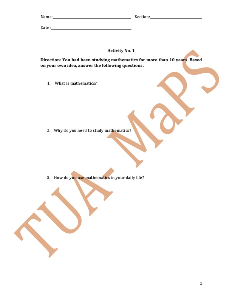 MMW Worksheet | PDF | Logic | Mathematics