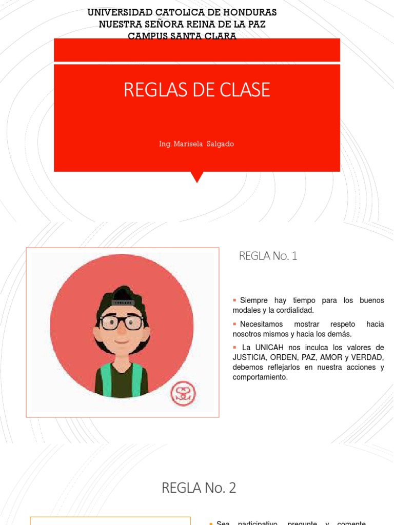 Reglas para Clases Virtuales UNICAH | PDF | Crecimiento personal y ...
