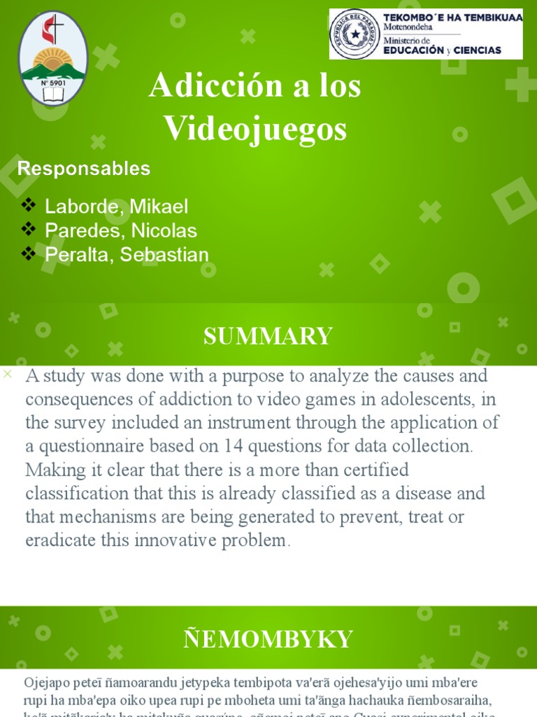 Adiccion A Los Videojuegos Power Point | PDF | Ciencias de la Salud | Science