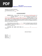 Jurat For An Individual Affiant | PDF | Notary Public | Signature