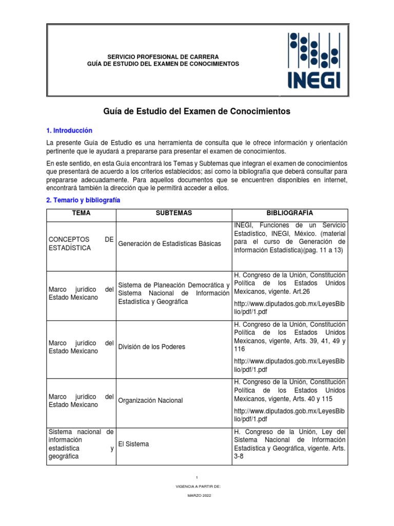Guía de Estudio para Examen SPC | PDF | Prueba (evaluación) | México