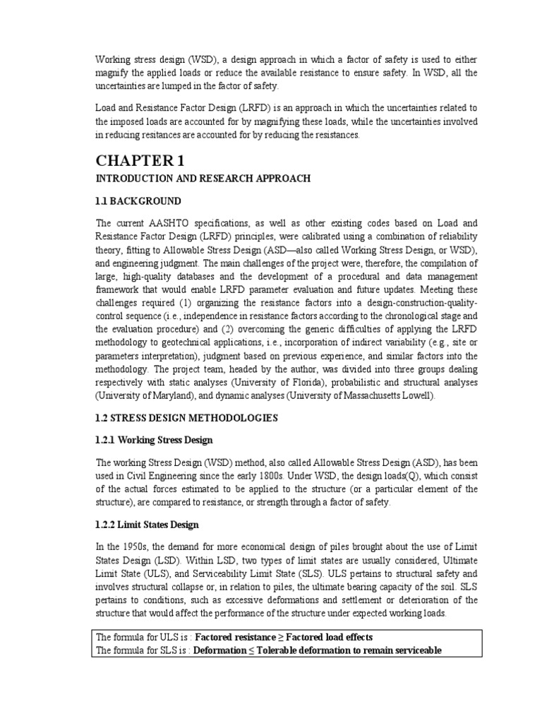 WSD Vs LRFD | PDF | Engineering