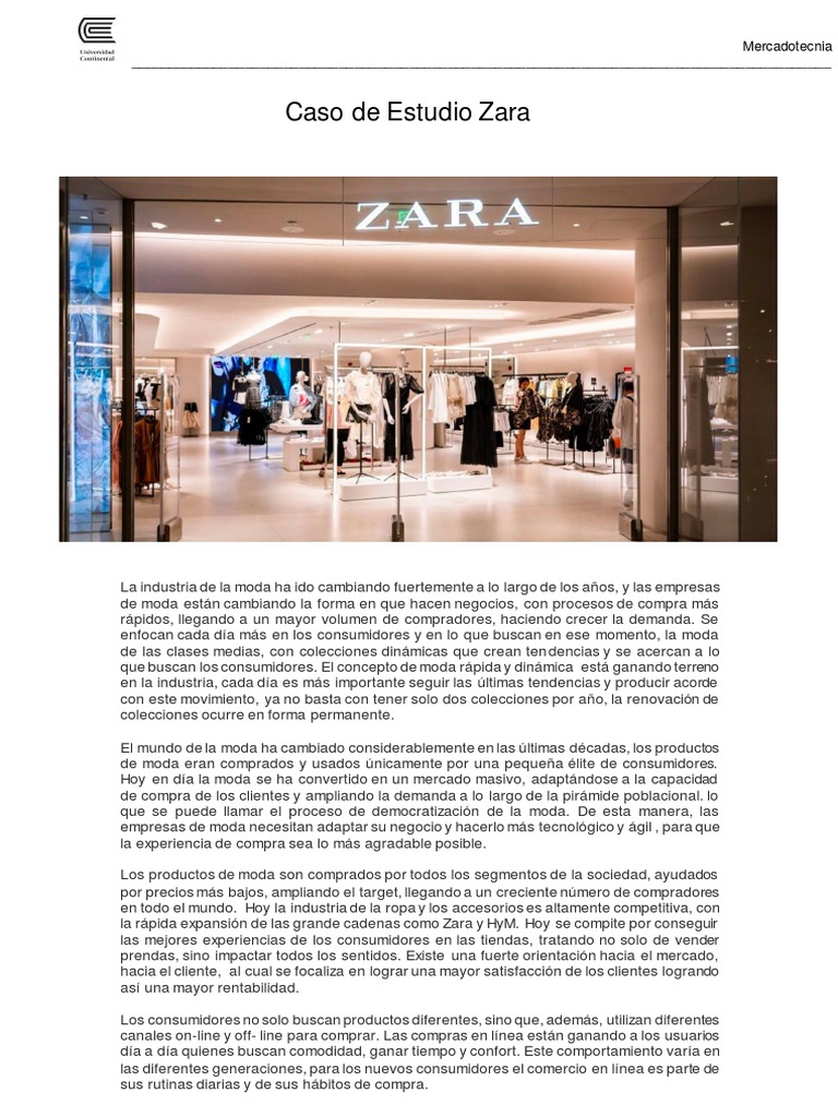 Caso de Estudio: Revolución de Zara | PDF | Marketing | Moda