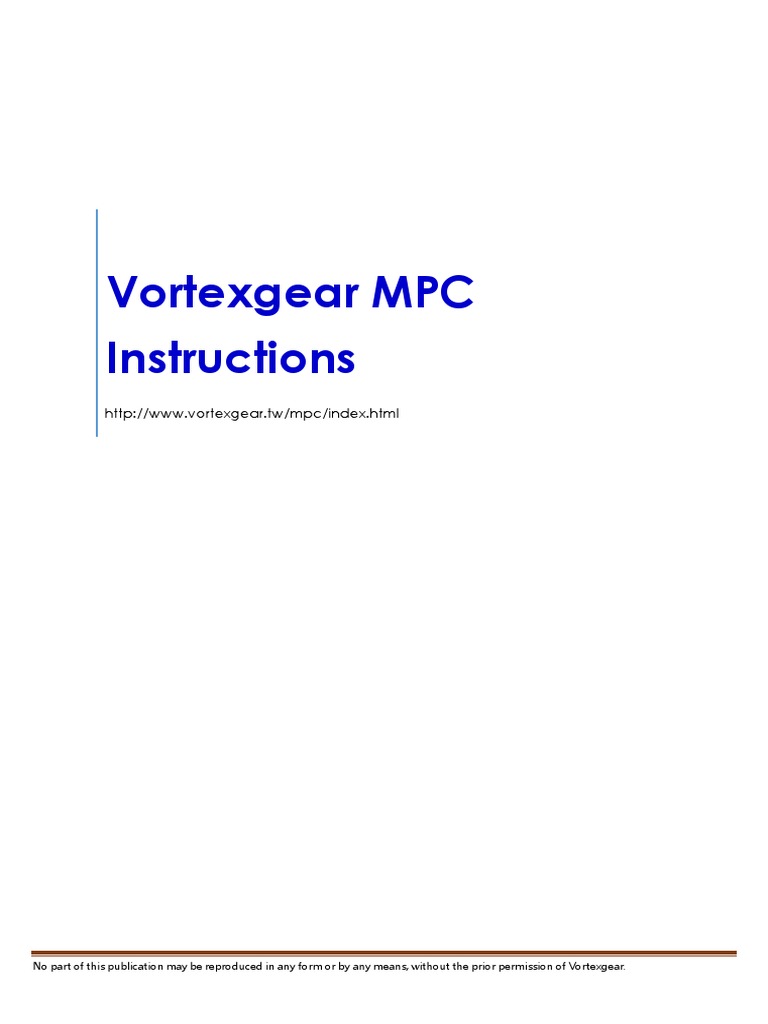 Vortexgear MPC Instruction | PDF | Computer Keyboard | Control Key