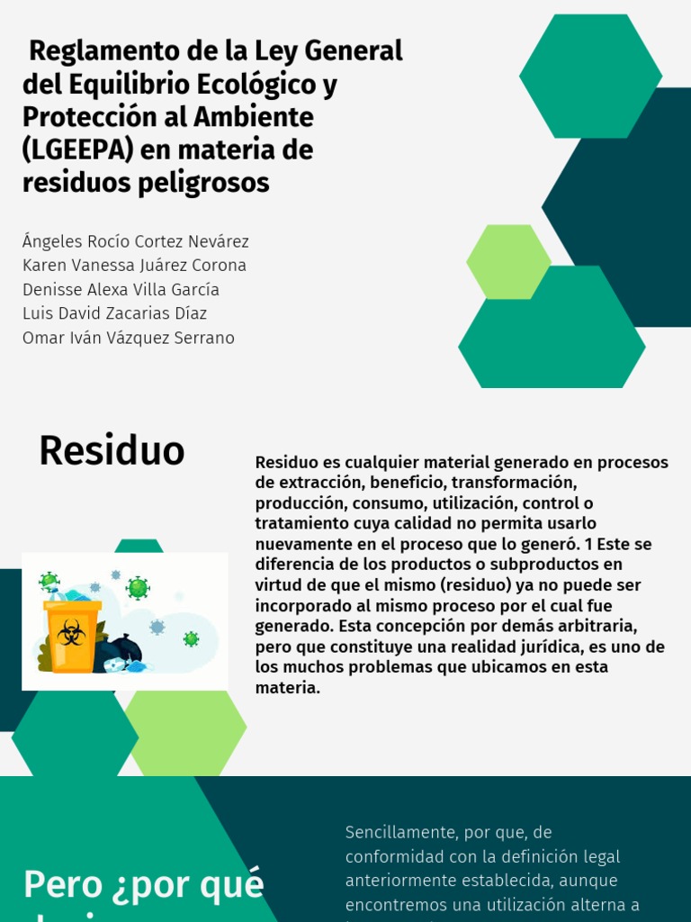 Reglamento de La Ley Geneal Del Equilibrio Ecologico y Proteccion Al ...