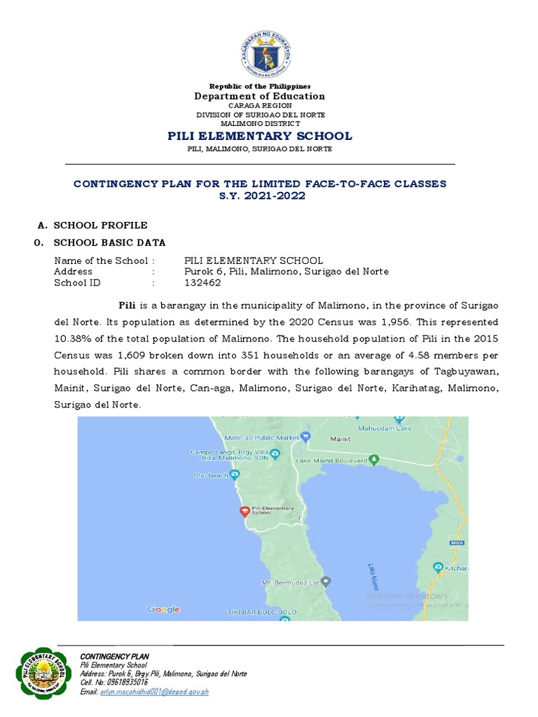 Contingency Plan | PDF | Emergency Management | Learning