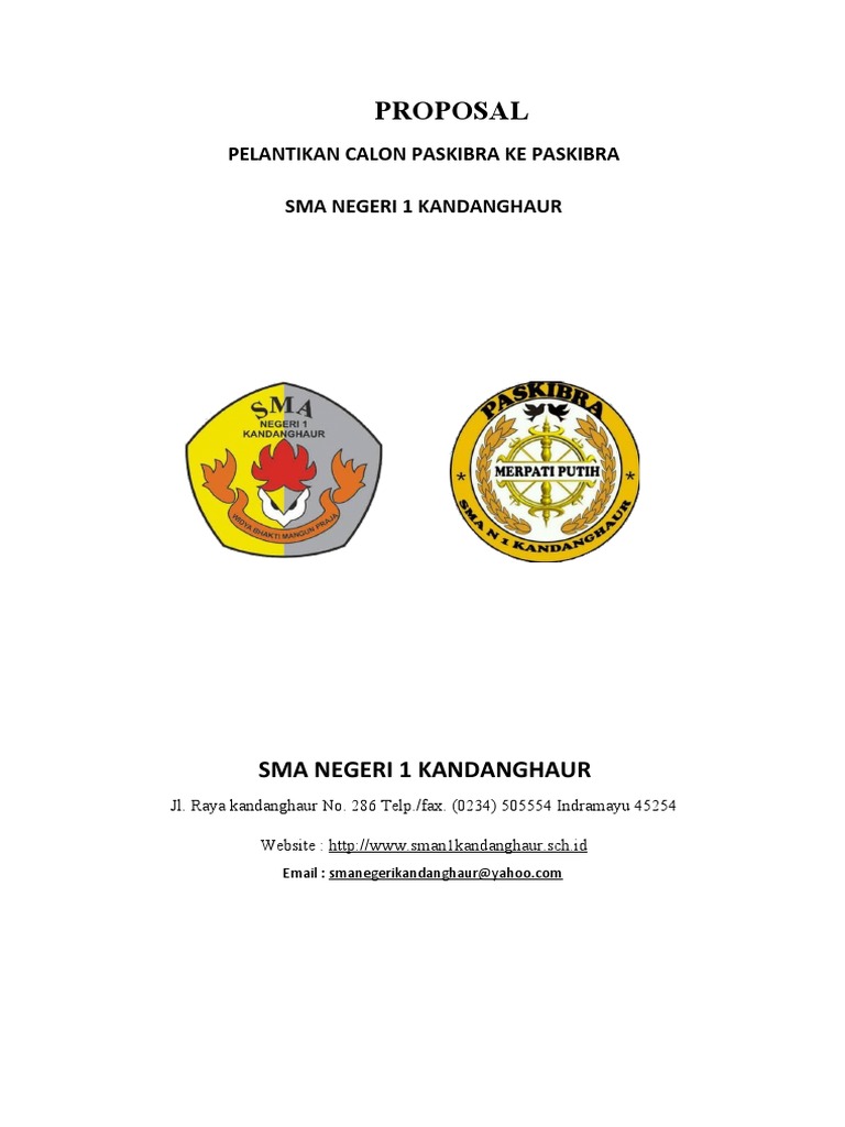 Proposal Pelantikan Paskibra 2022 BARU | PDF