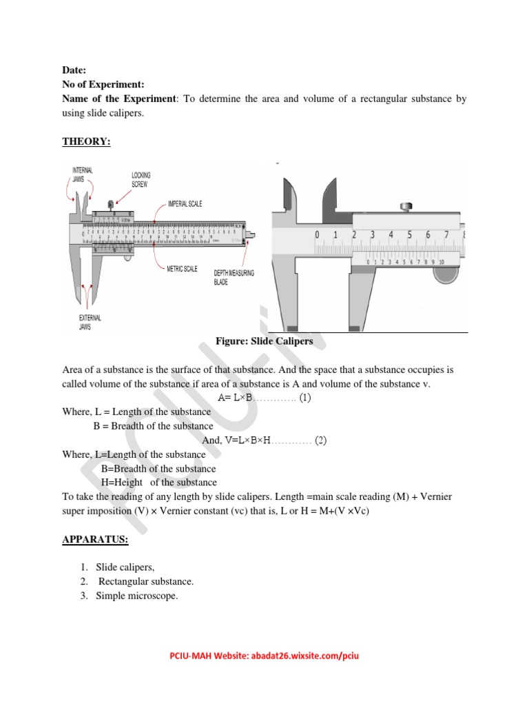 Slide Calipers | PDF | Metrology