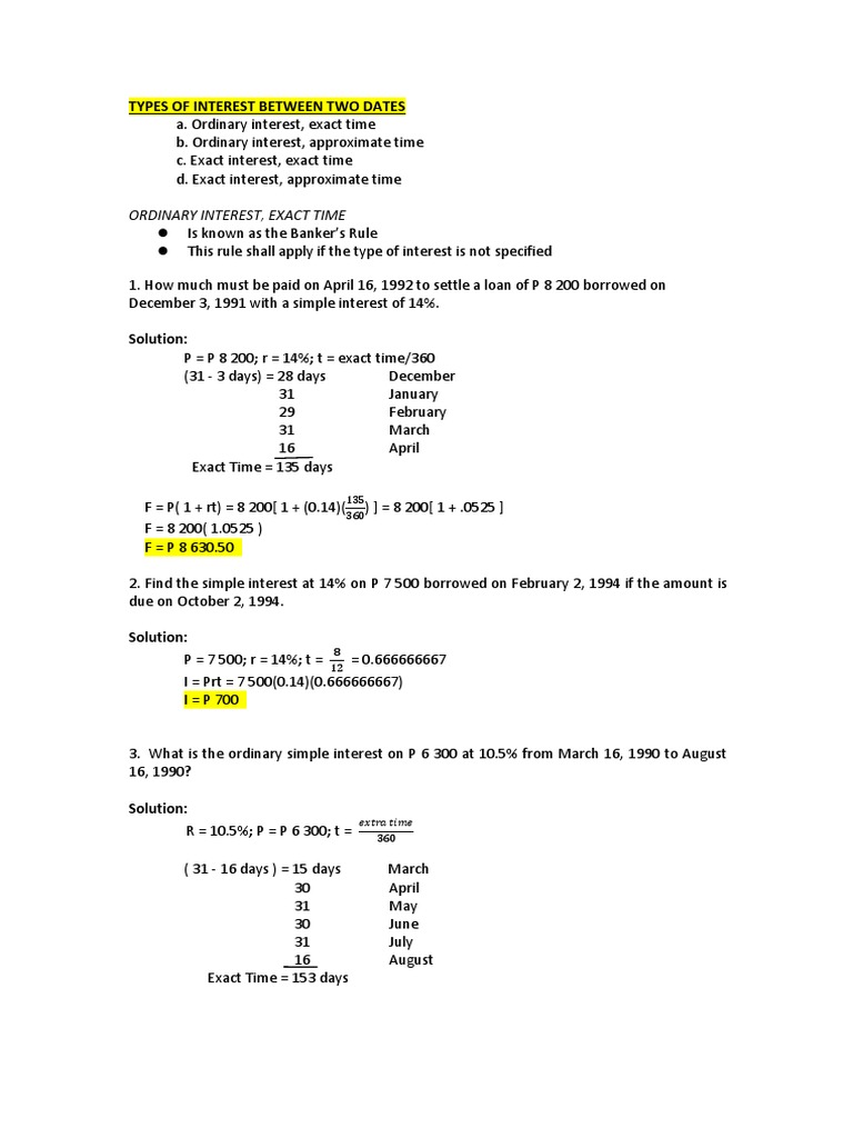Calculating Interest Between Dates | PDF | Interest | Numbers