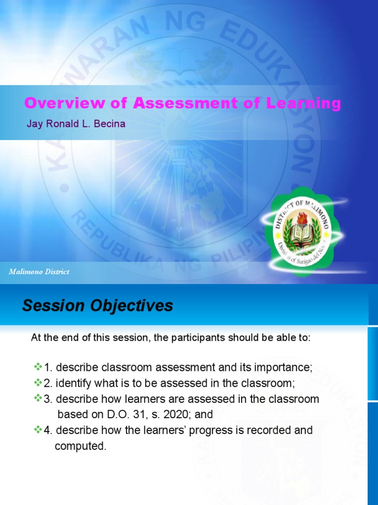 Assessment of Learning New | PDF | Educational Assessment | Learning