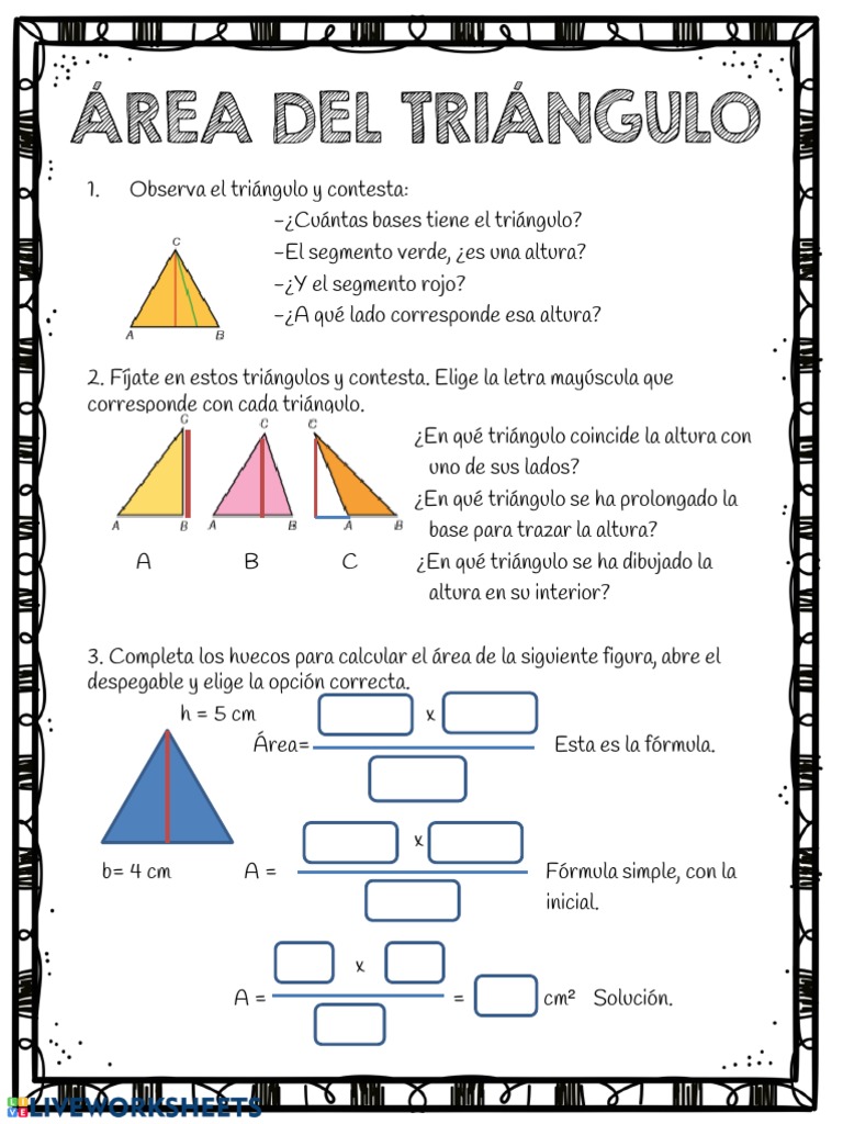 ÁREA DEL TRIÁNGULO | PDF | Triángulo | Geometría Elemental
