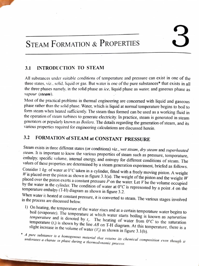 Understanding the Formation and Properties of Steam through Constant ...