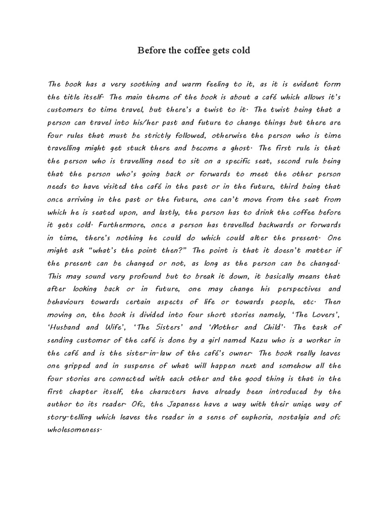 Before The Coffee Gets Cold | PDF