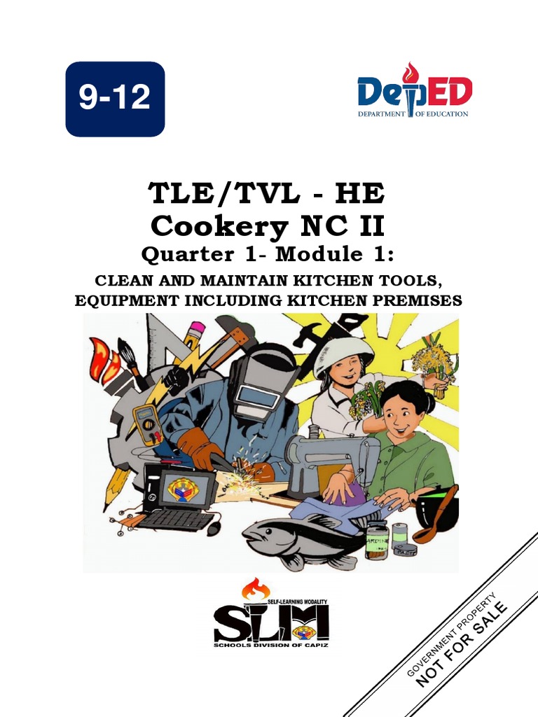 SLM Cookery NC II Module 1 - Final | PDF | Kitchen Utensil | Disinfectant