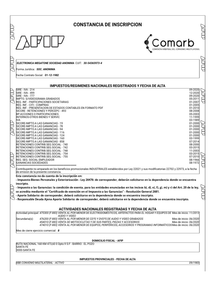 AFIP - Administración Federal de Ingresos Públicos | PDF ...