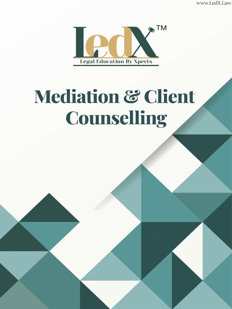 Mediation Client Counselling Reading Material Booklet-1 | PDF