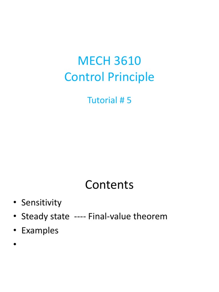 Tu 05 | PDF | Steady State | Function (Mathematics)