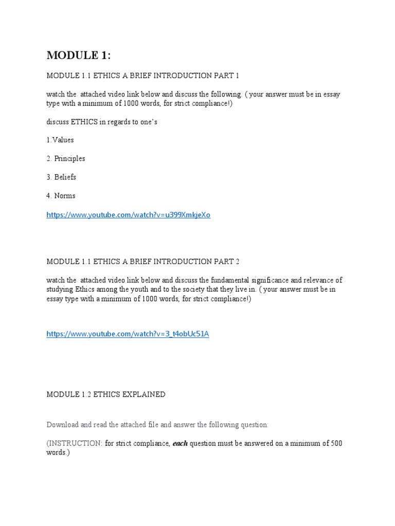 Ethics Modular Activity 1 | PDF | Conscience | Good And Evil Ethics Modular Activity 1 | PDF | Conscience | Good And Evil