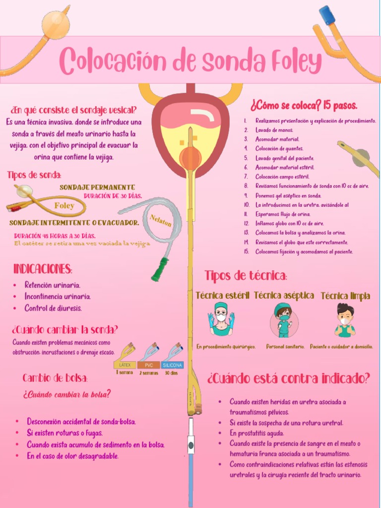 Colocación Sonda Foley | PDF | Vejiga urinaria | Medicina