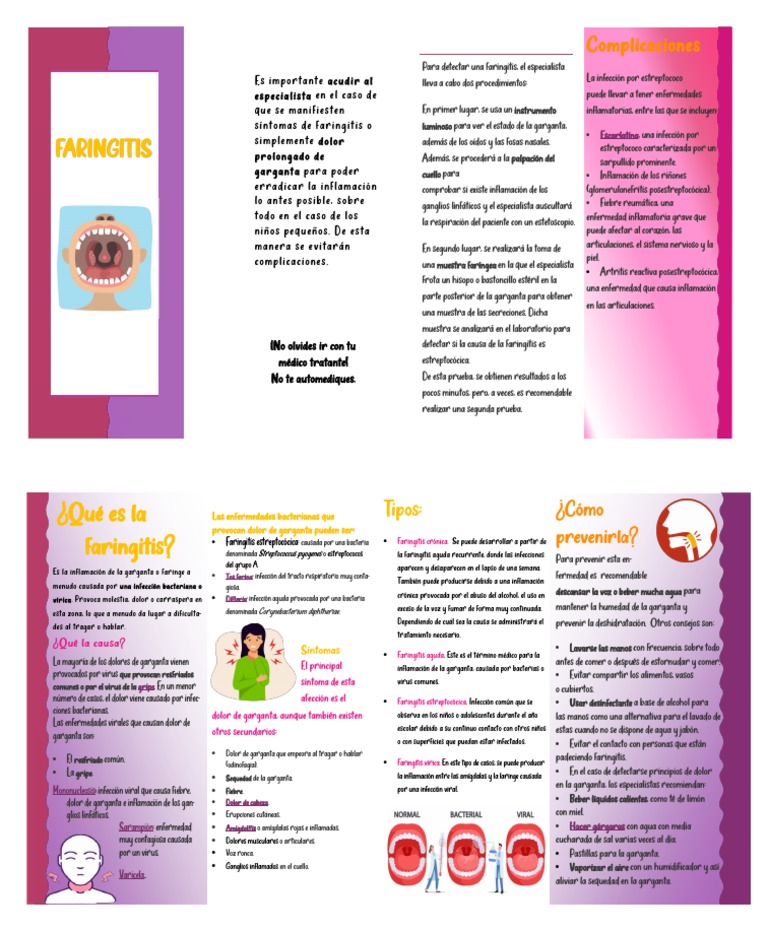 Faringitis Triptico | PDF | Resfriado comun | Virus